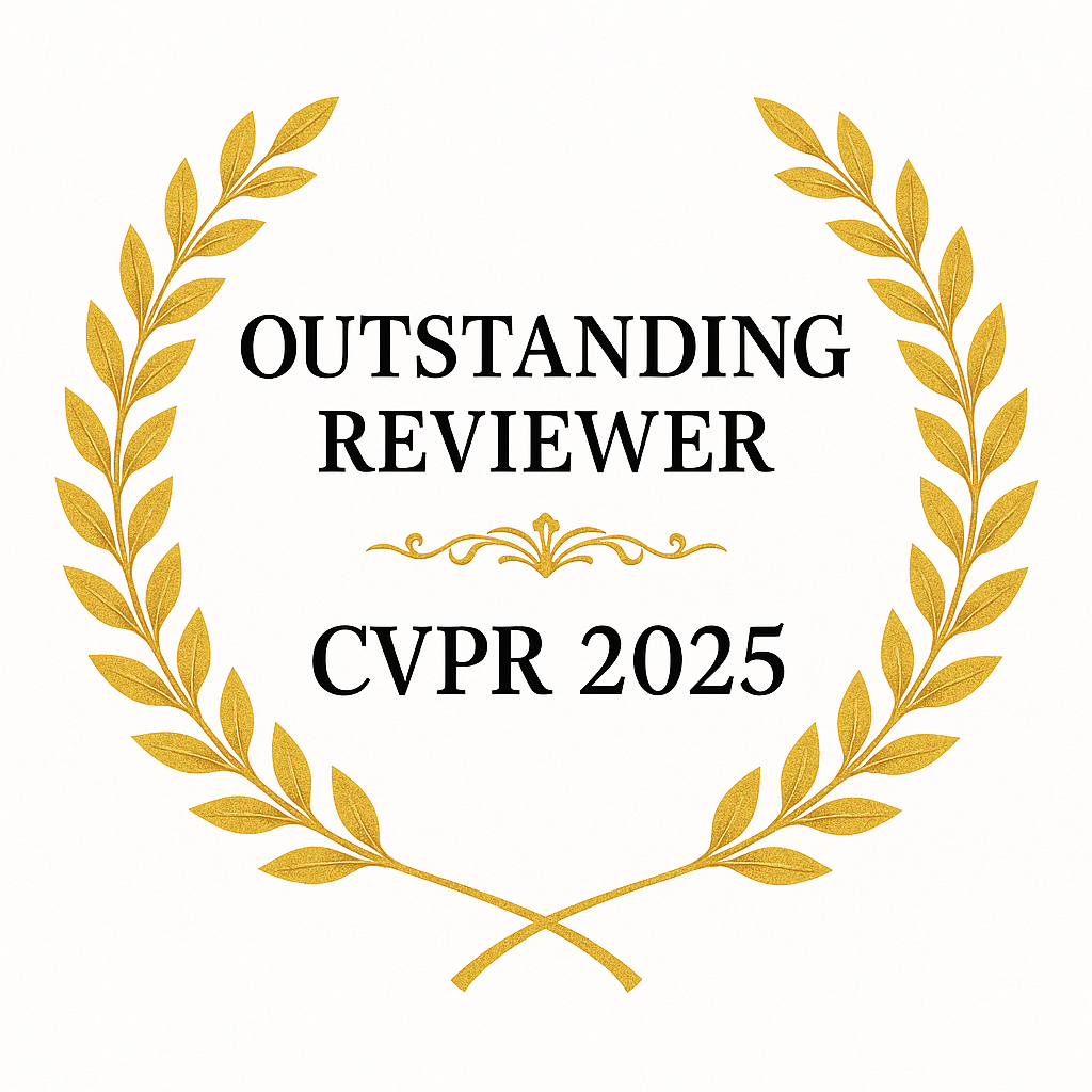 🎉 I was recognized as the outstanding reviewer for CVPR 2025 and won the CVPR 2025 Travel ...